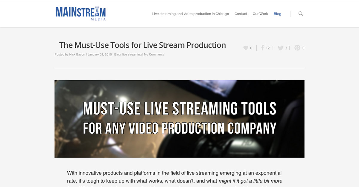 Important Tools For Live Streaming Production