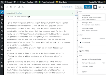 How To Do WordPress Live Streaming