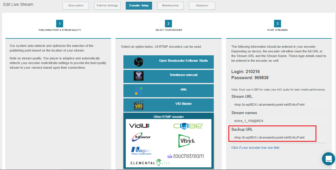 How do I setup a backup stream with HTML5? - Dacast