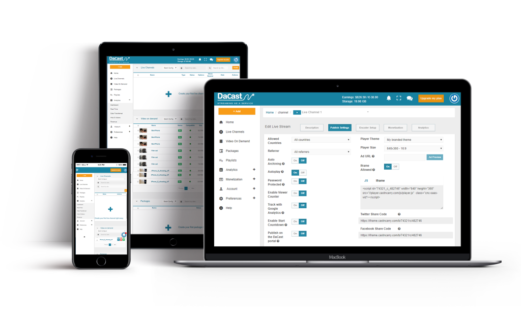 Start Streaming Live Video on your Website Today with DaCast