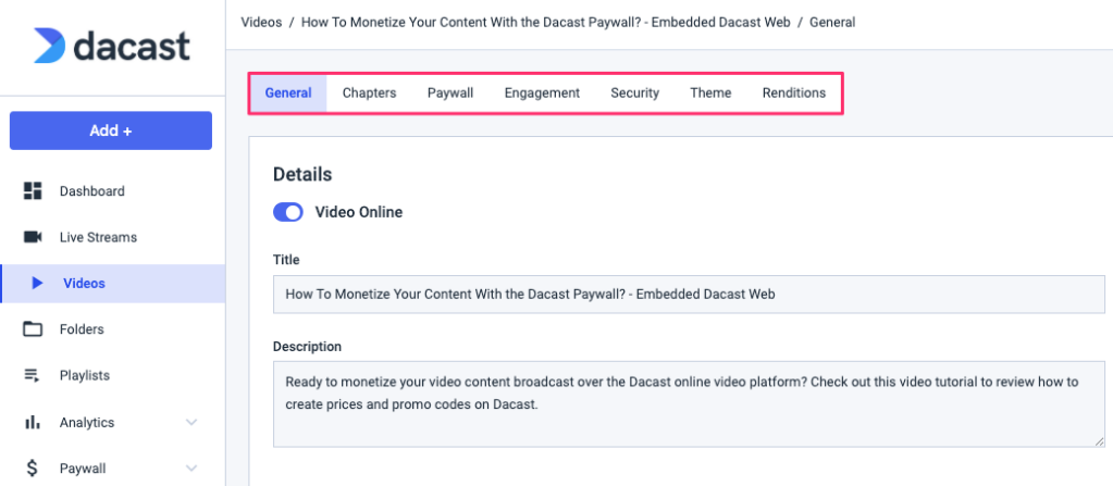 How to Configure Video Preferences in the Dacast Account Setup | Dacast