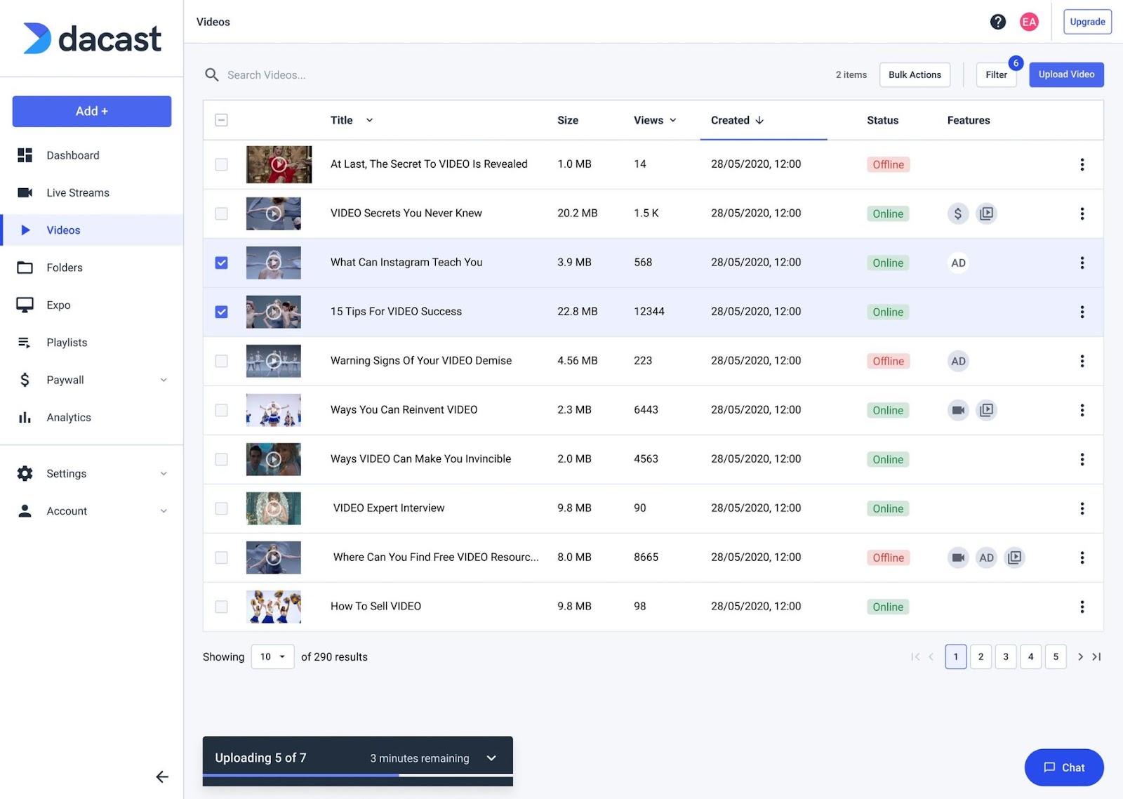 How to Upload Videos in Your Dacast Account? - Dacast