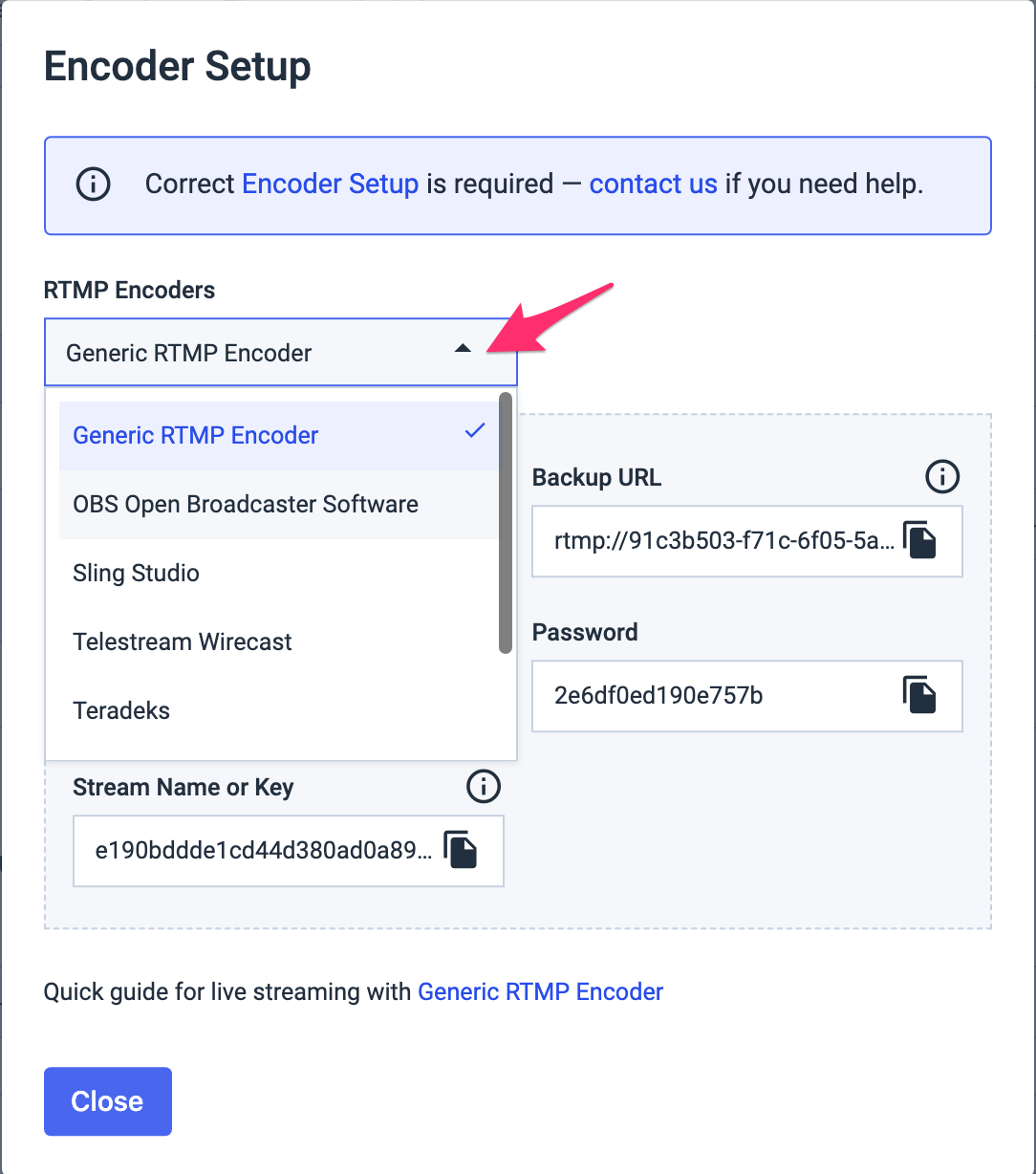 Walkthrough: Encoder Setup Guide | Dacast